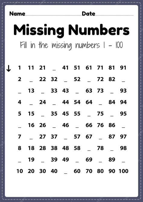 Kindergarten Math Worksheets 1 To 100 - SCIENCE EDUCATION