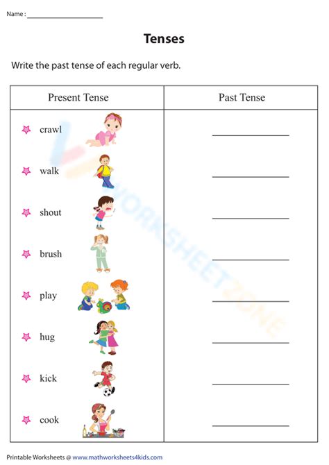 Regular Past Tense Verbs Worksheet – Free Printable Practice Sheets Pdf ...