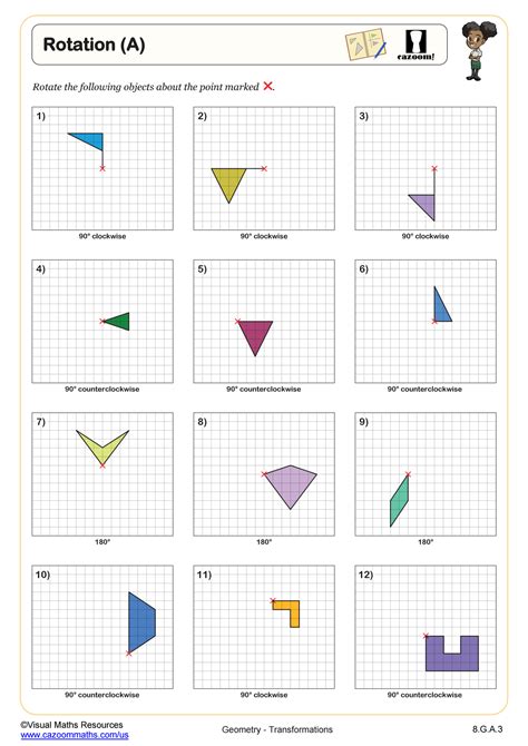 Translations Reflections And Rotations Worksheet – Free Printable ...