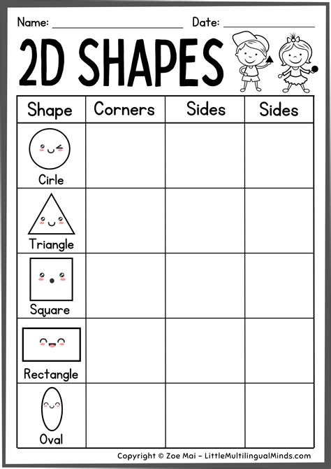 Worksheets 2D Shapes – Free Printable Practice Sheets Pdf - SCIENCE ...