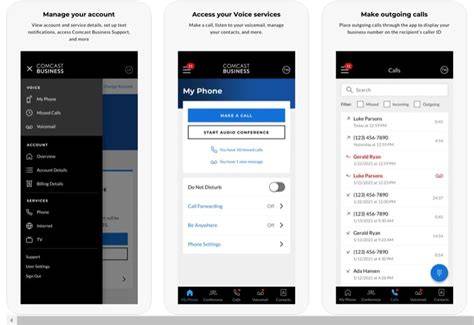 Comcast Business Mobile app on smartphone