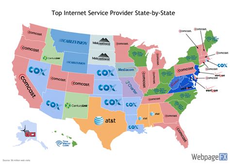 Comcast business service map example screenshot