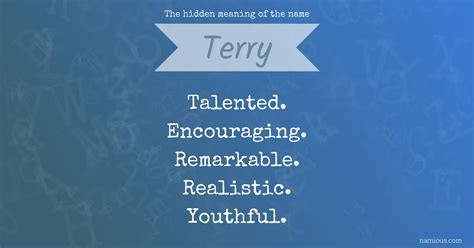 Uncover the Fascinating Terry Name Meaning and Origins - Housing ...