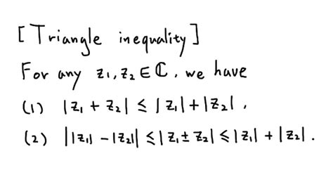 Triangle Inequality Complex Numbers - Berkeley Learning Hub
